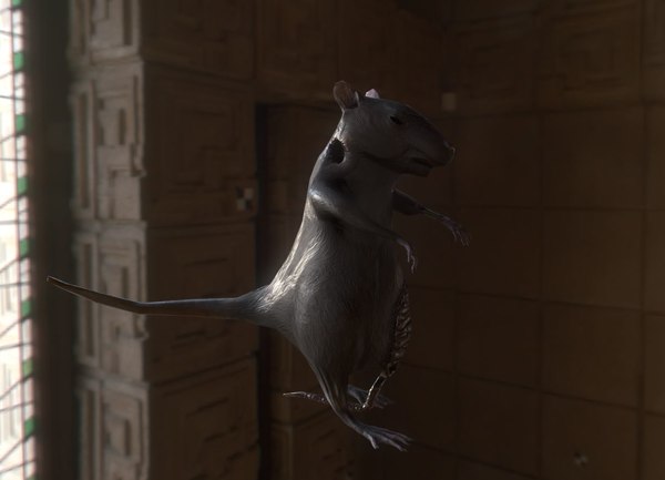 3D model scary zombie rat animation - TurboSquid 1467532