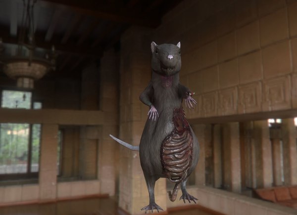 3D model scary zombie rat animation - TurboSquid 1467532