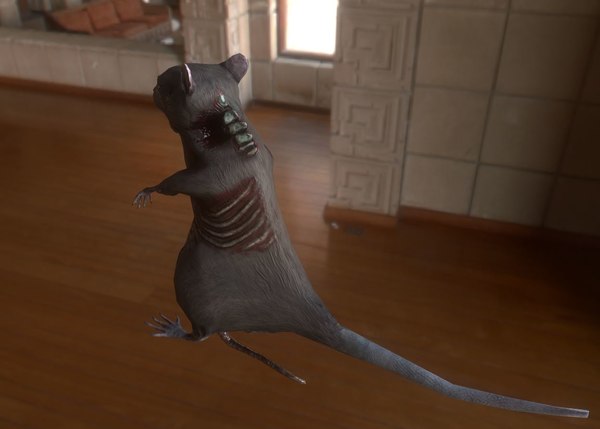 3D model scary zombie rat animation - TurboSquid 1467532