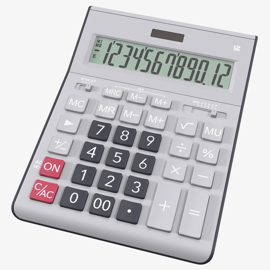 Grey calculator generic model - TurboSquid 1467734
