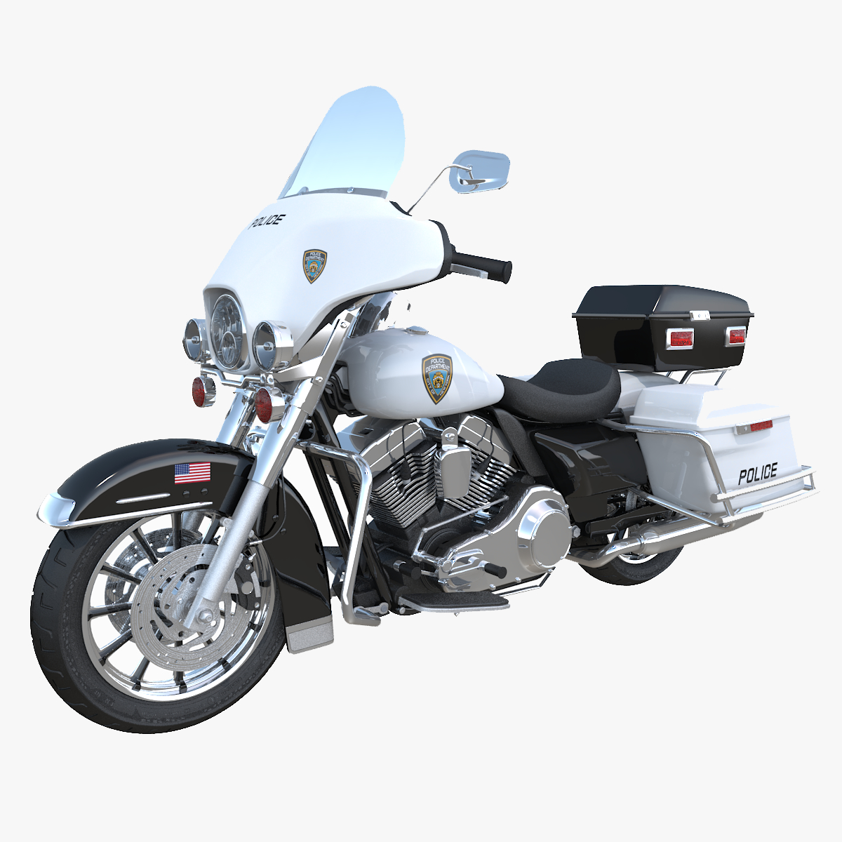 3D h-d electra-glide police model - TurboSquid 1467646