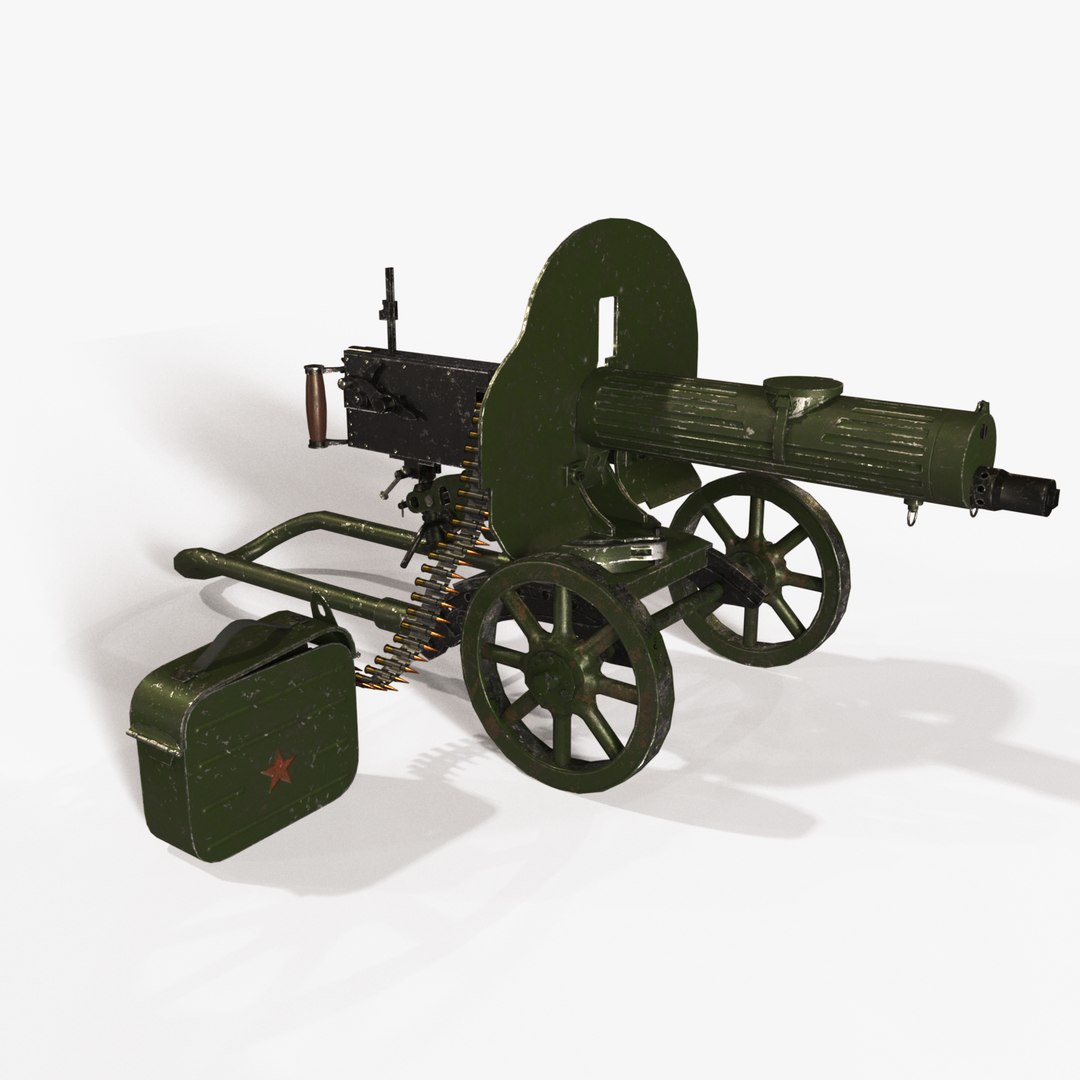 Karabin maszynowy Maxim Model 3D - TurboSquid 1467740