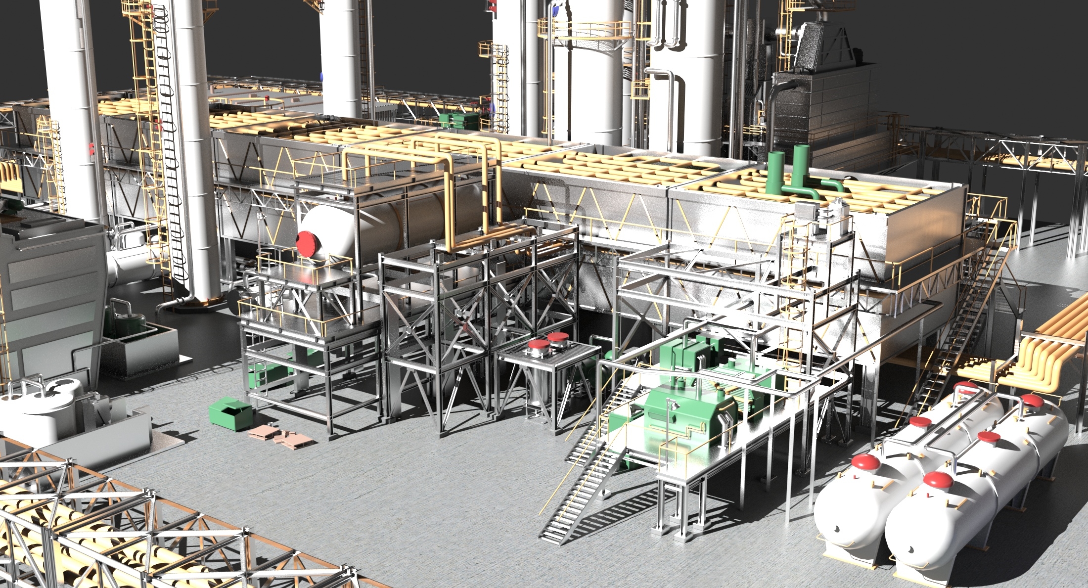 Refinaria de petróleo Modelo 3D - TurboSquid 1467748