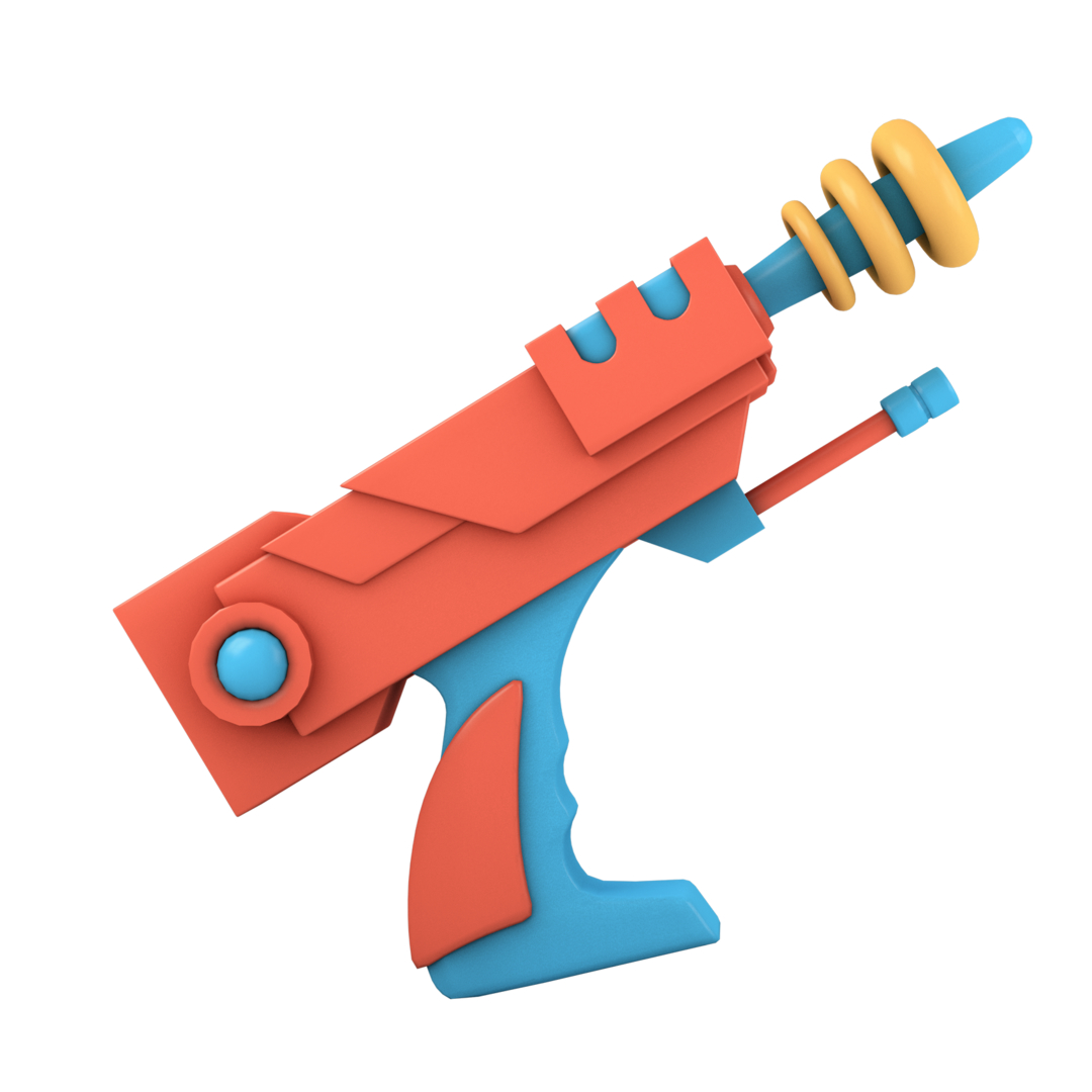 Cartoon laser gun 3D model - TurboSquid 1467745