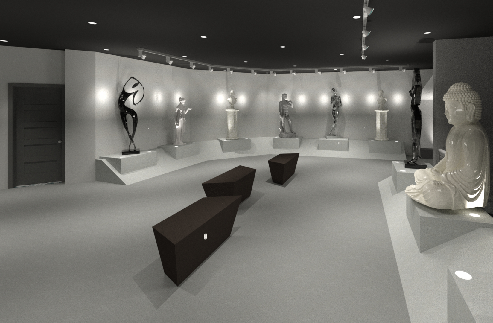 Revit art gallery 3D model - TurboSquid 1468062