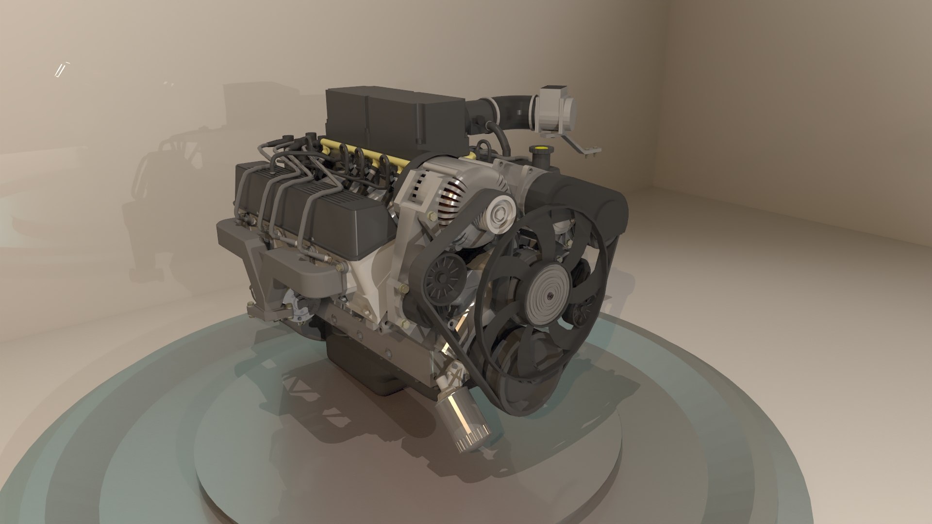 3D suv v8 engine - TurboSquid 1468208