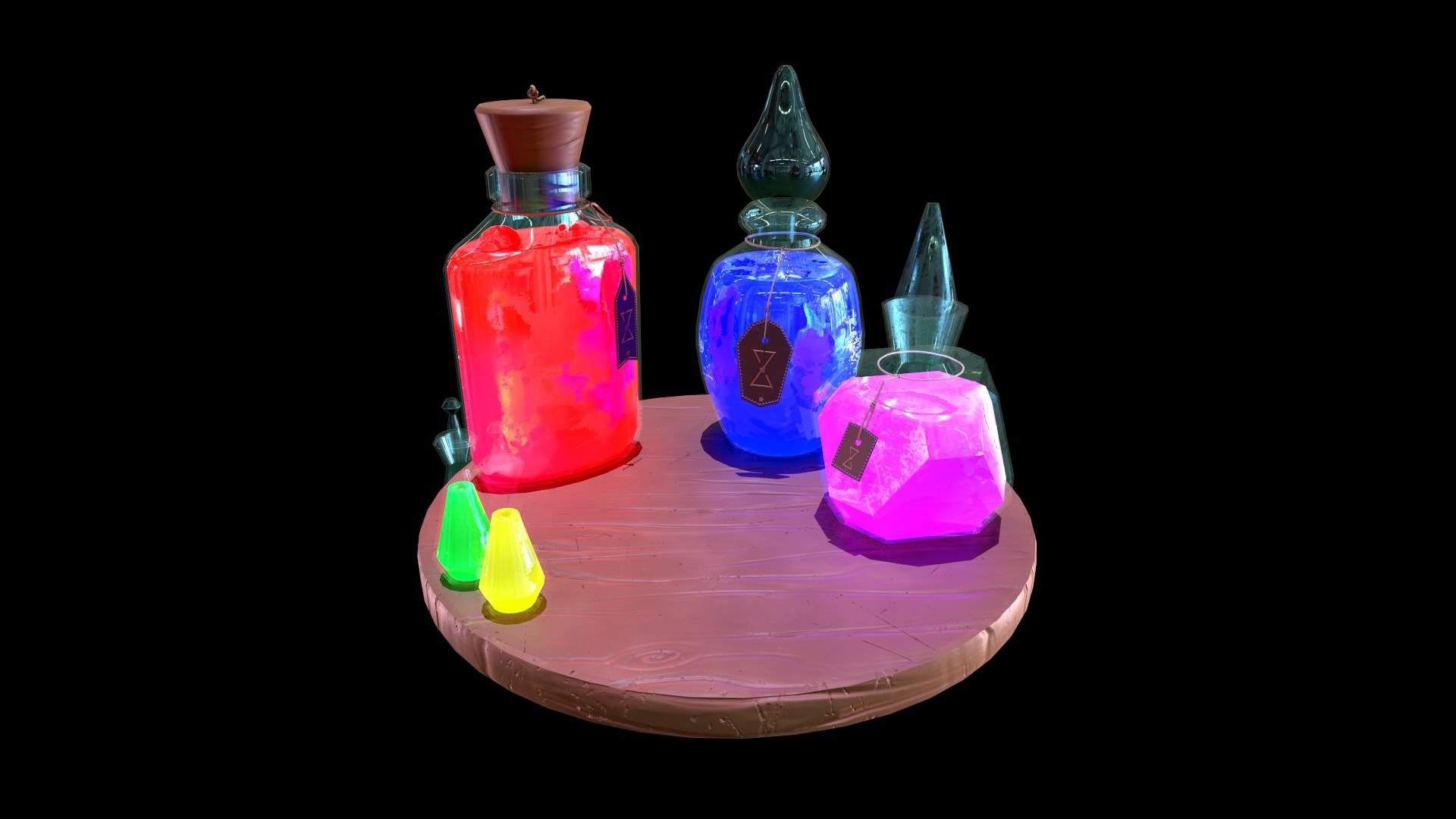 3D model fantasy potion set - TurboSquid 1468466