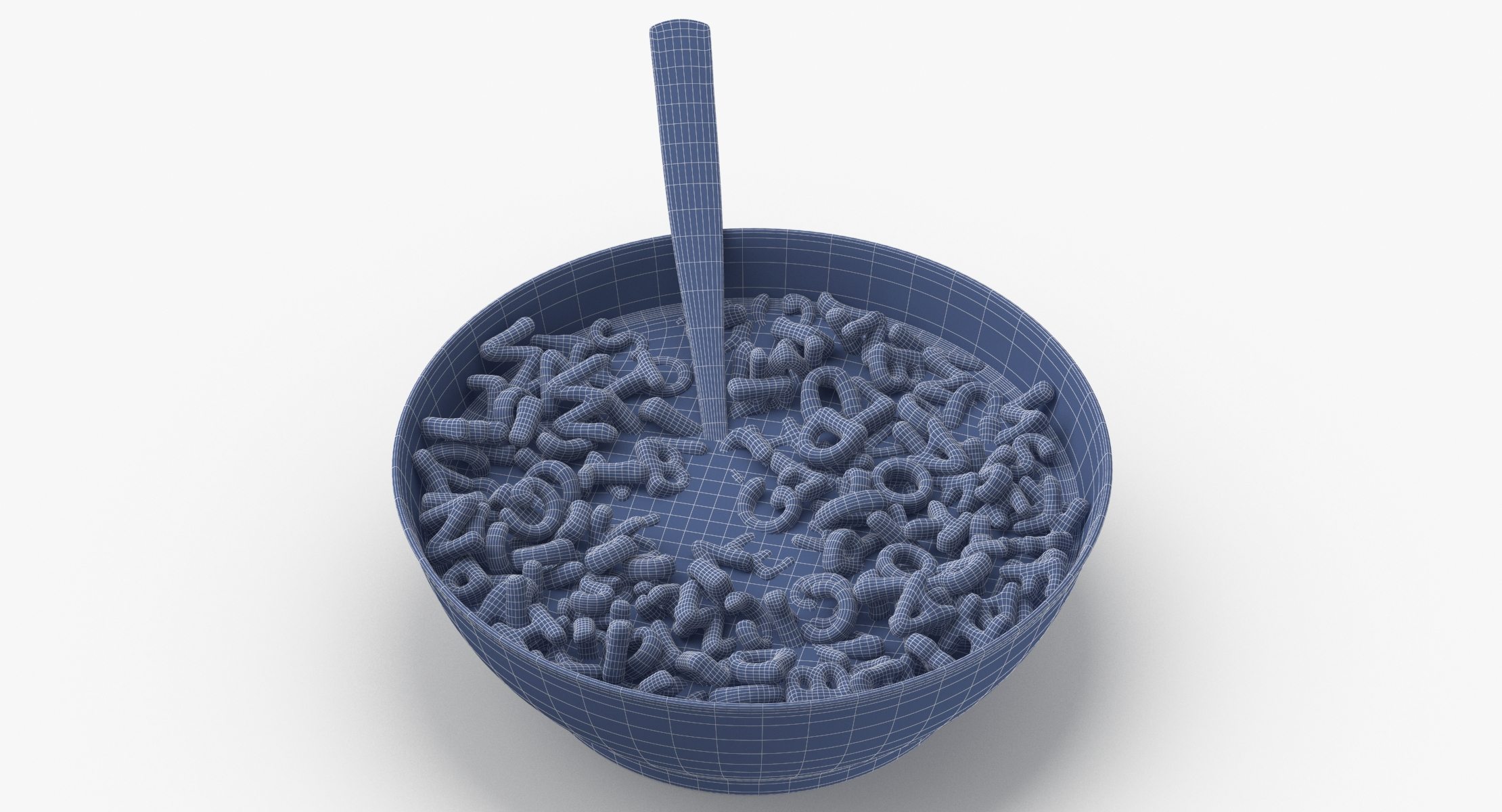 3D bowl alphabet cereal spoon - TurboSquid 1468641