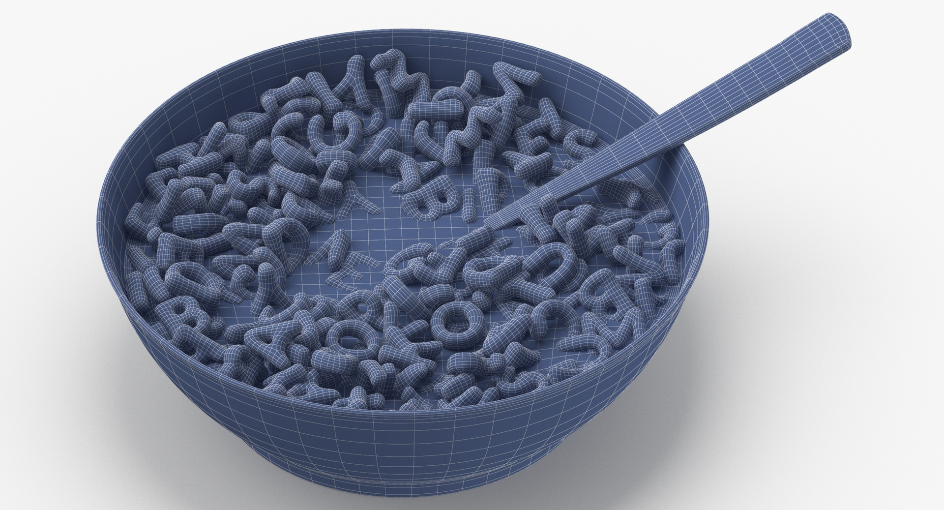 3D bowl alphabet cereal spoon - TurboSquid 1468641