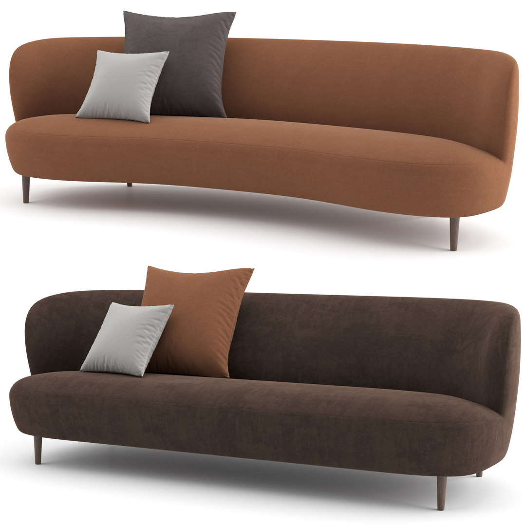 3D stay sofa wood base - TurboSquid 1468856