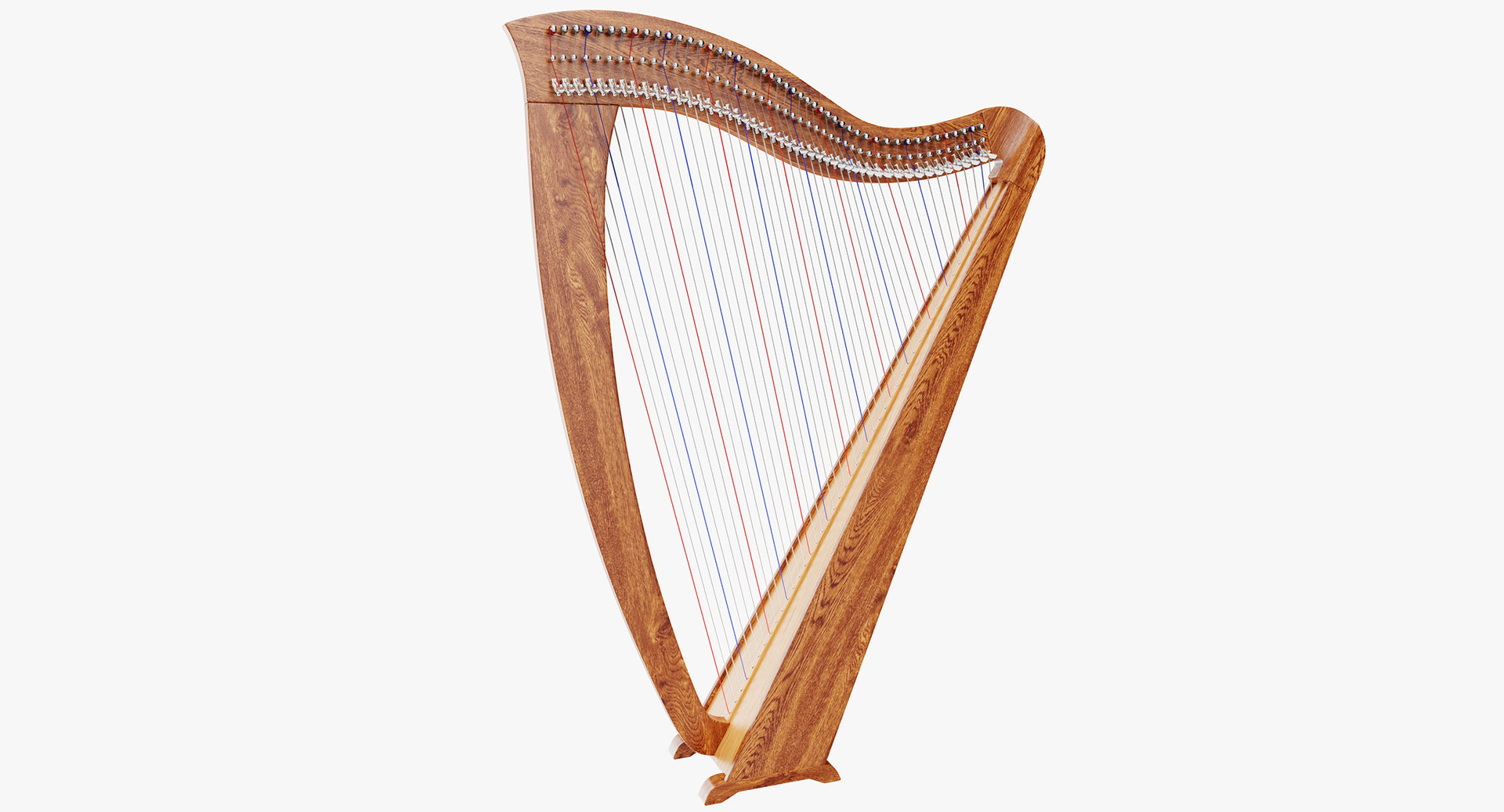 Harp music instrument 3D model - TurboSquid 1459757