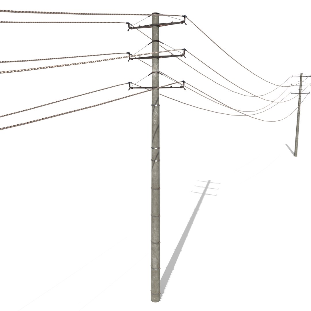 3D model electricity poles - TurboSquid 1469043