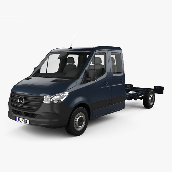 modelo 3d Mercedes-Benz Sprinter (W907) Chasis Crew Cab L3 2019 ...