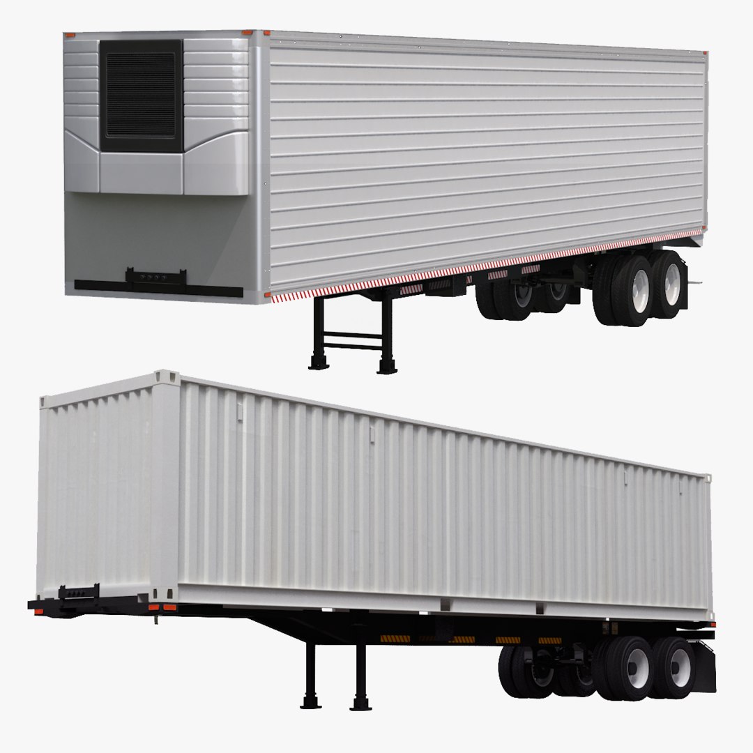 Intermodal trailer 3D model - TurboSquid 1469231