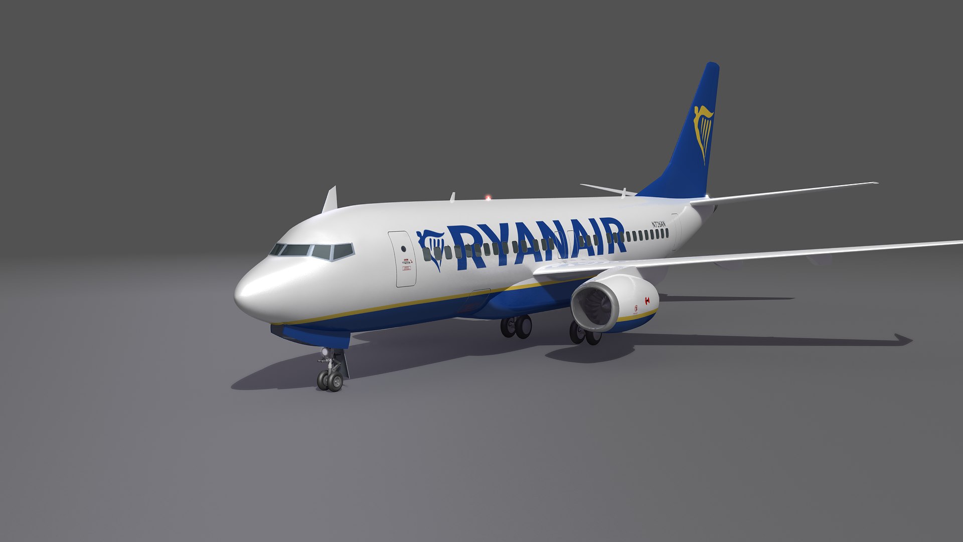 3D ryanair airliner airplane generic - TurboSquid 1469334