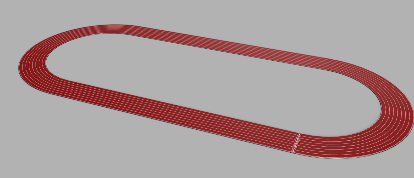 3D oval track - TurboSquid 1469364