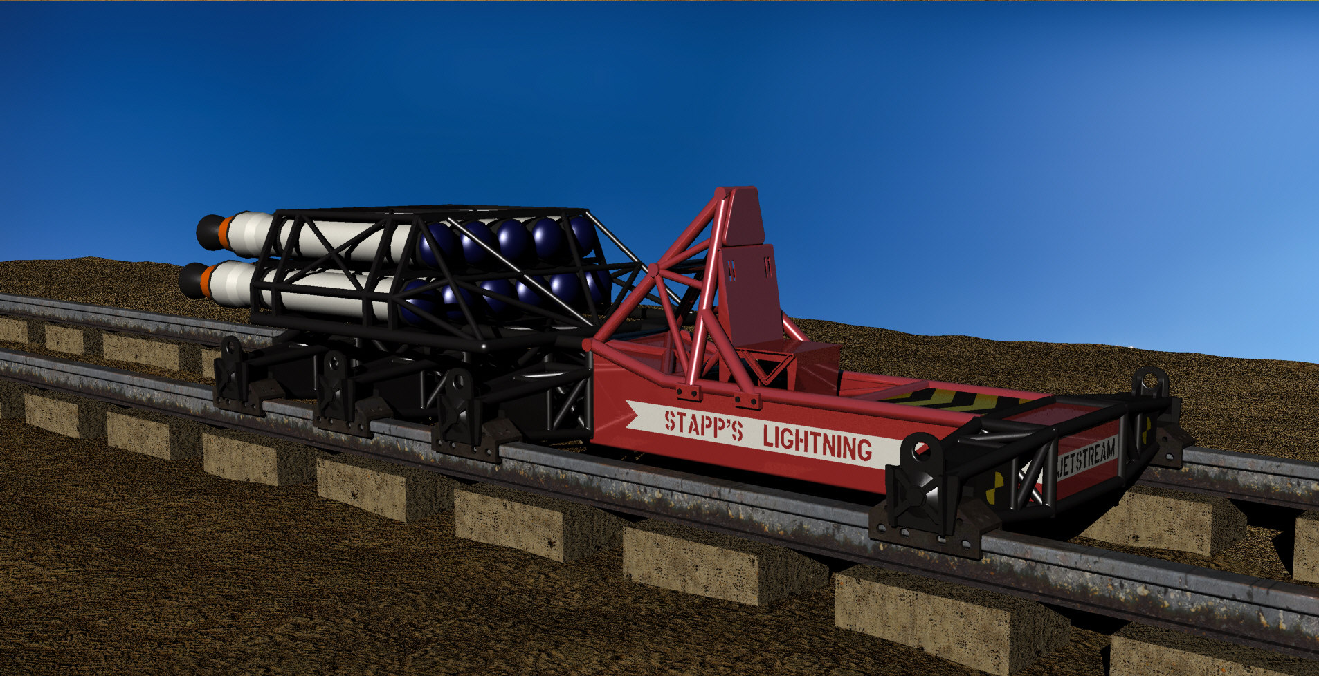 3D rocket sled g-force testing model - TurboSquid 1469421
