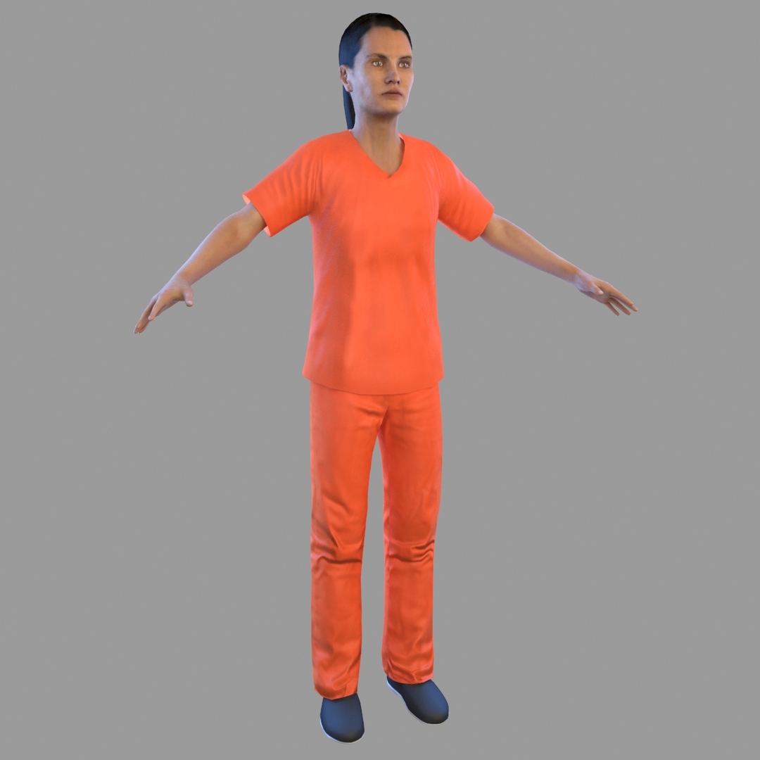 Female prisoner 3D model - TurboSquid 1469471