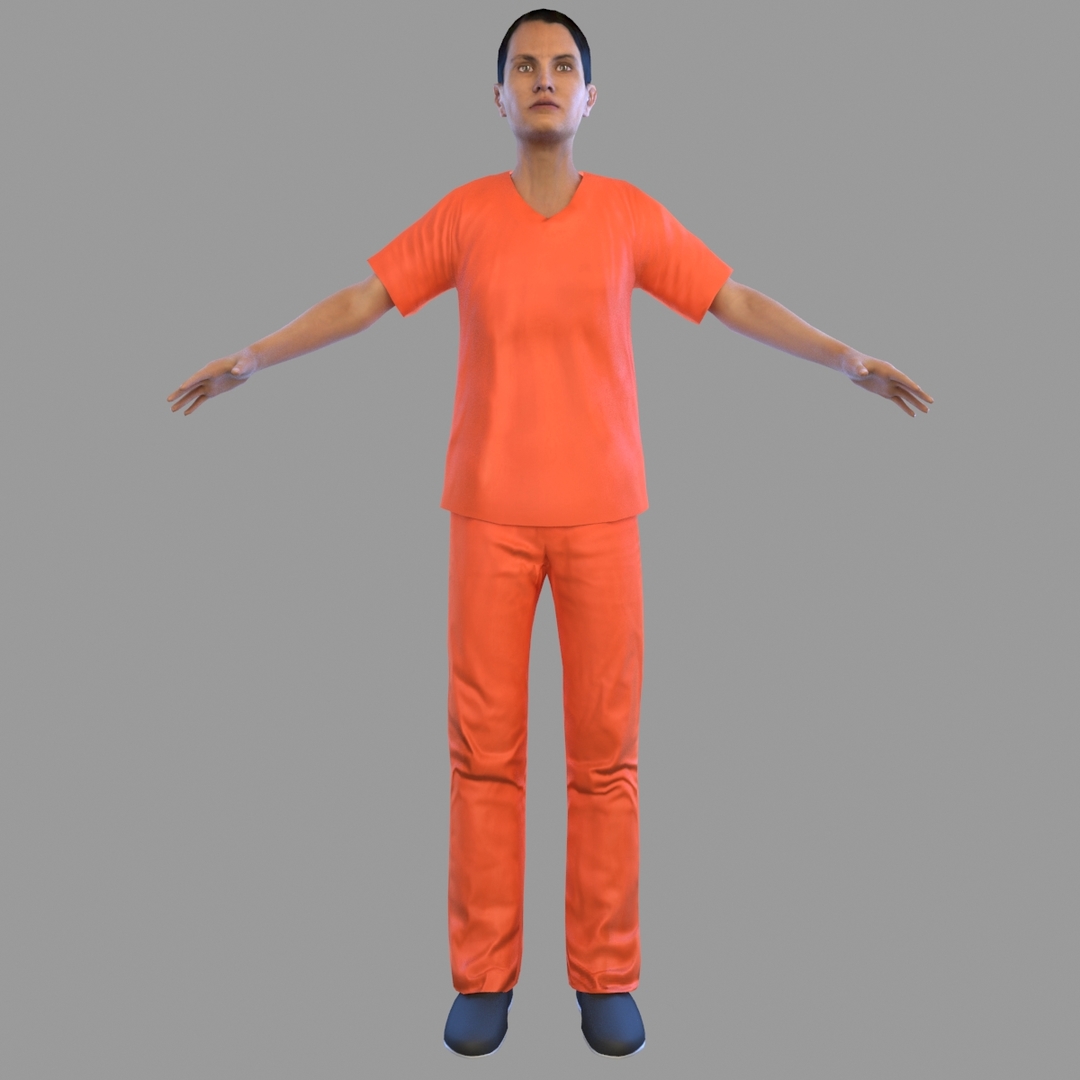 Female prisoner 3D model - TurboSquid 1469471