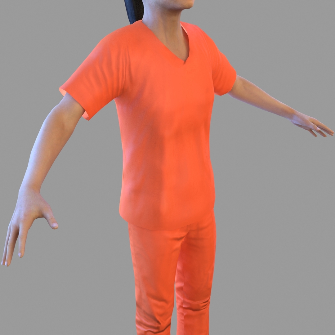 Female prisoner 3D model - TurboSquid 1469471