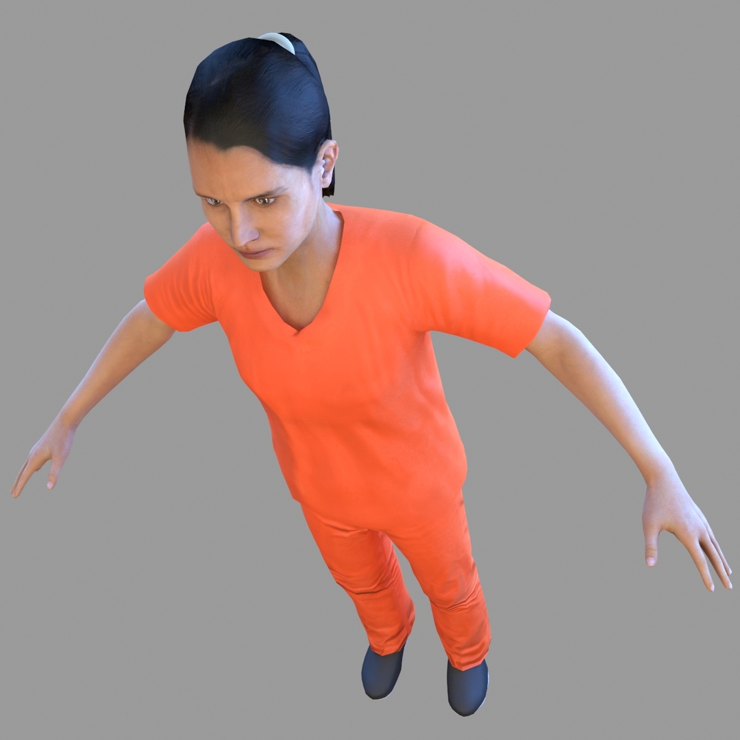 Female prisoner 3D model - TurboSquid 1469471