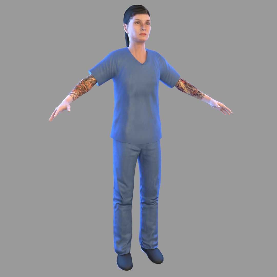 Female prisoner 3D model - TurboSquid 1469471