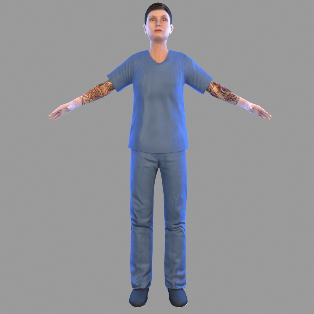 Female prisoner 3D model - TurboSquid 1469471