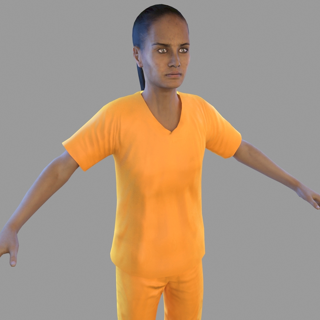 3D female prisoner model - TurboSquid 1469466