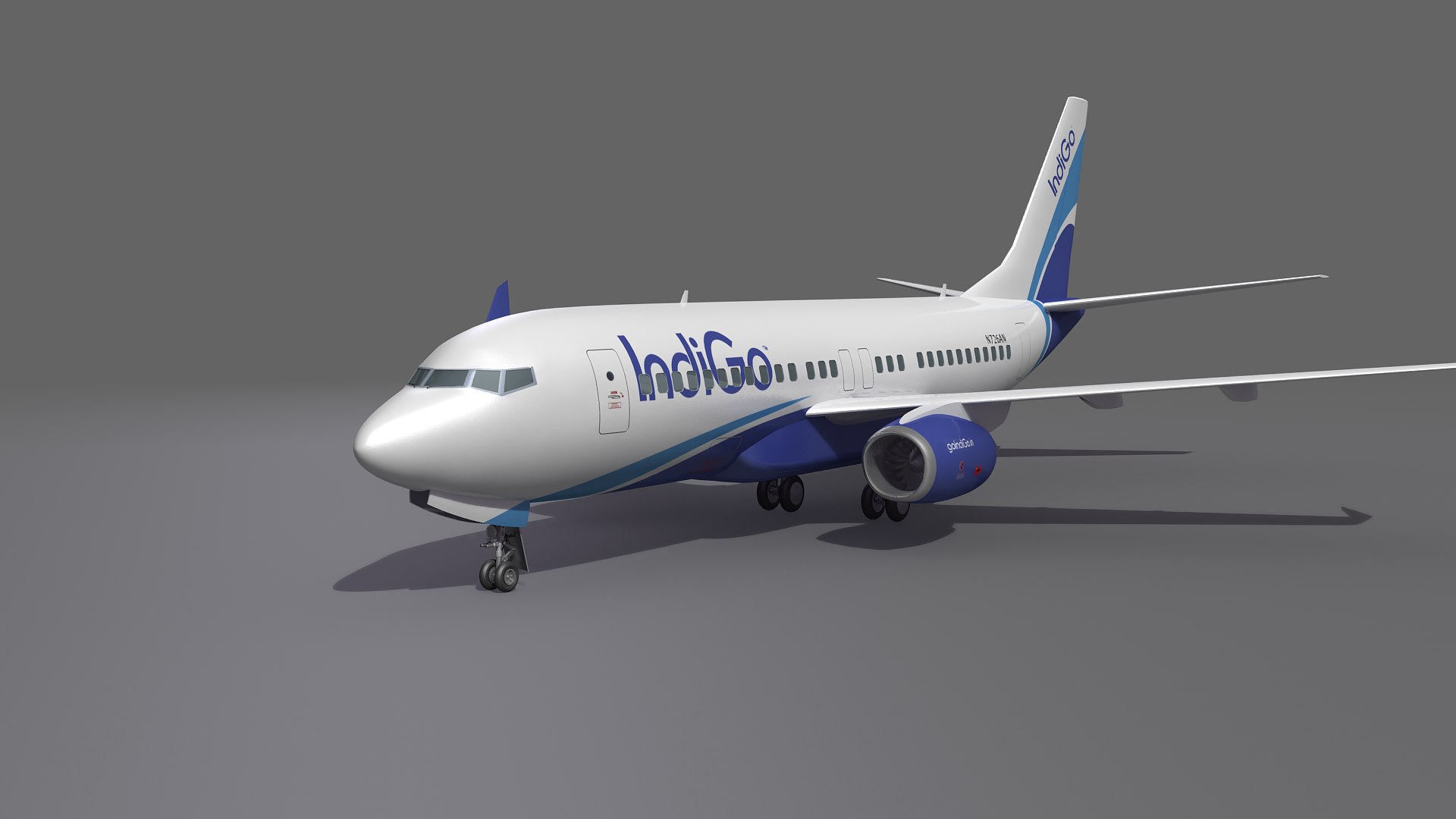 Indigo airplane 3D model - TurboSquid 1469494