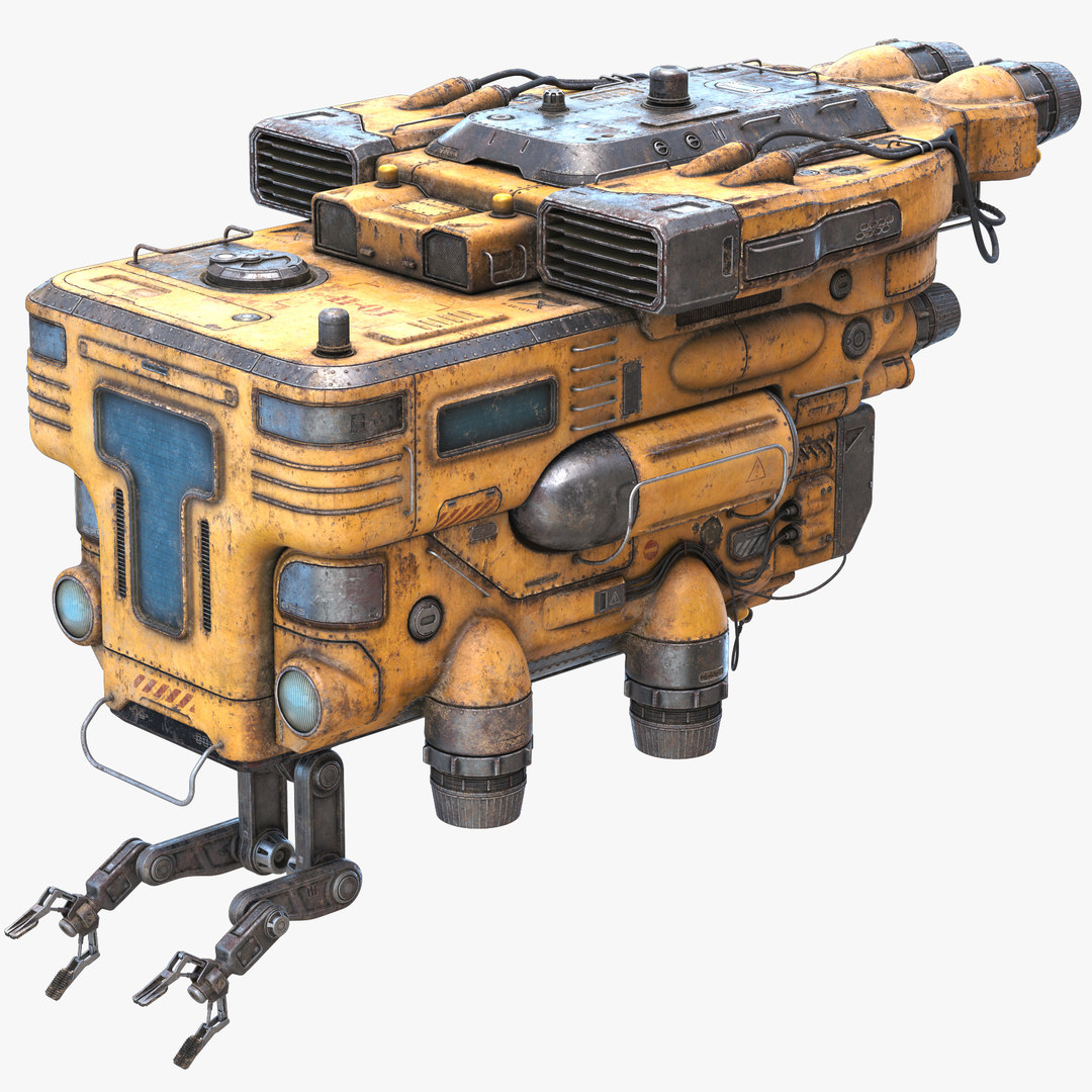 Old junk spaceship 3D model - TurboSquid 1469554