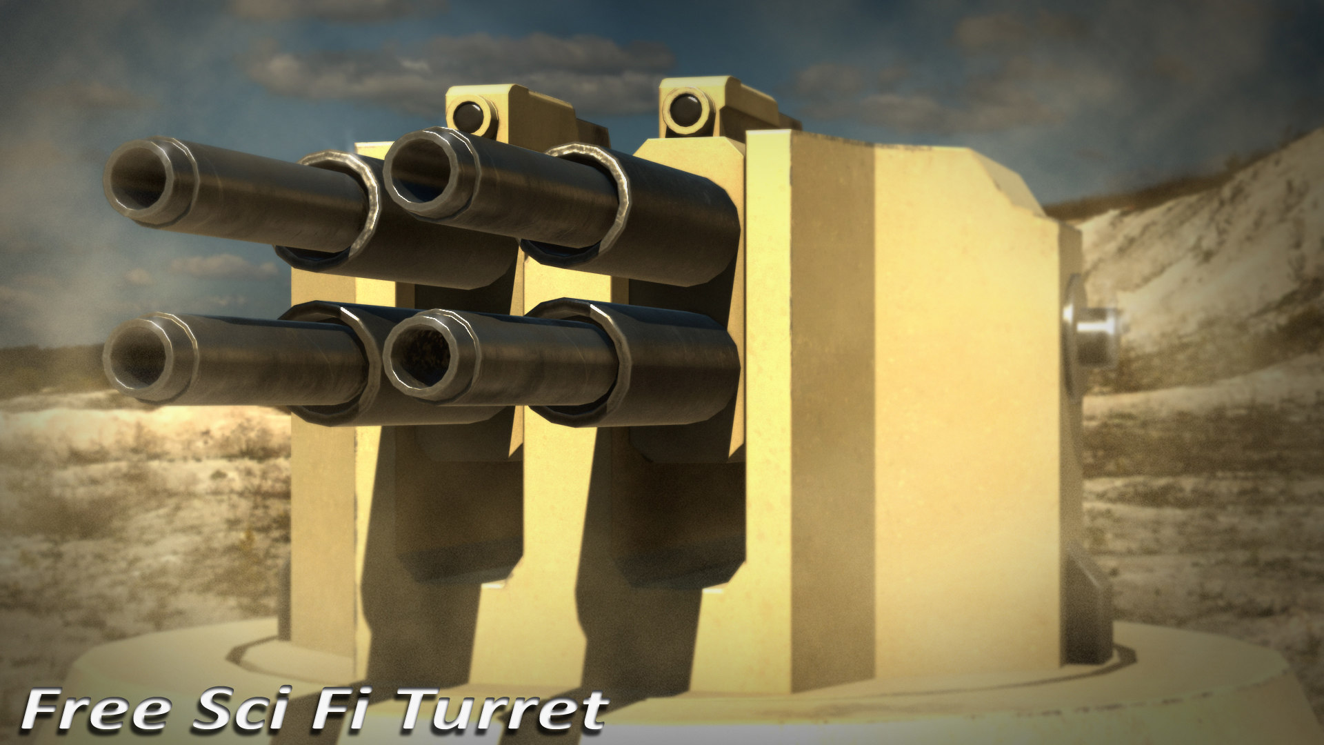 Free 3D sci fi turret aa - TurboSquid 1469622
