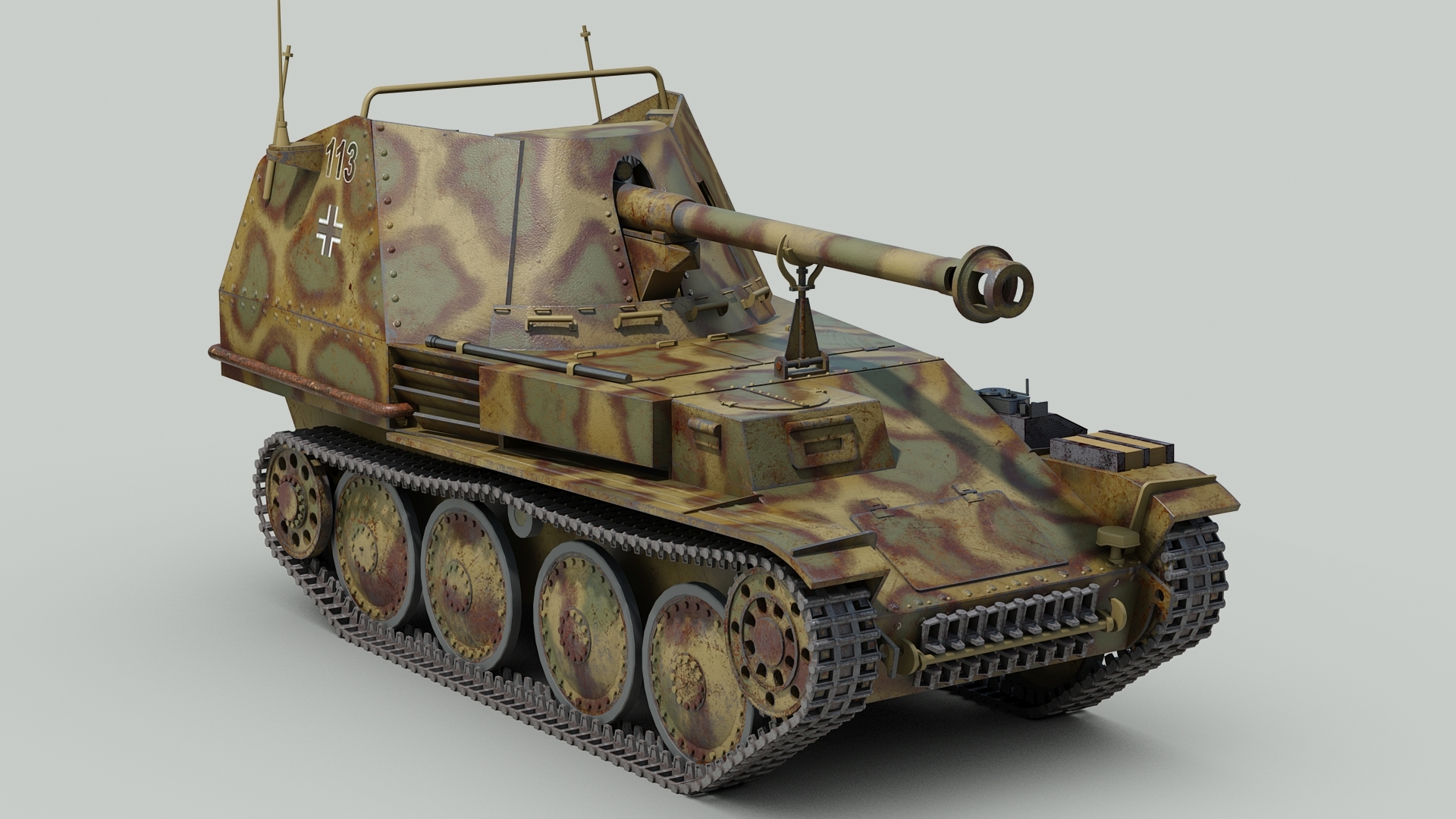 Ww2 german marder 3 3D model - TurboSquid 1469624
