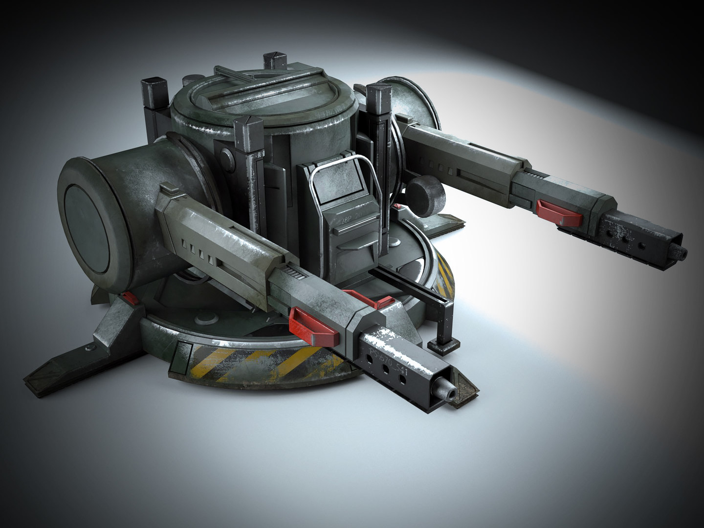 Turret weapon 3D - TurboSquid 1469672