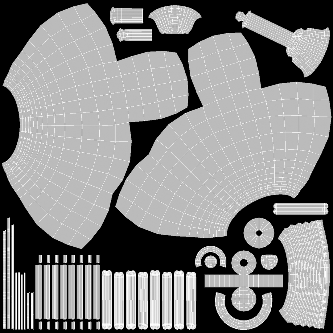 3d led filament bulb lights model