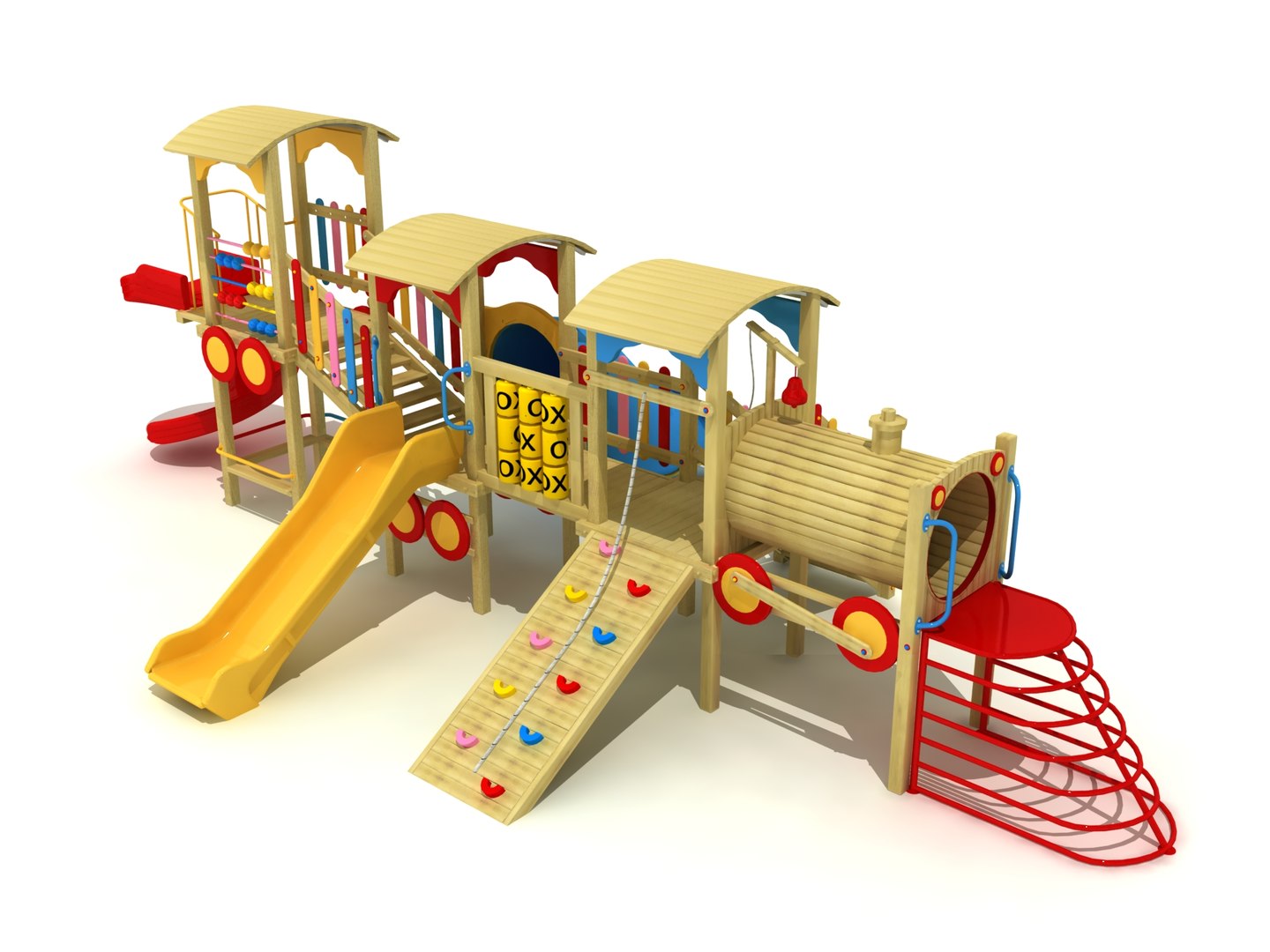 3D train outdoor wood playground - TurboSquid 1469934