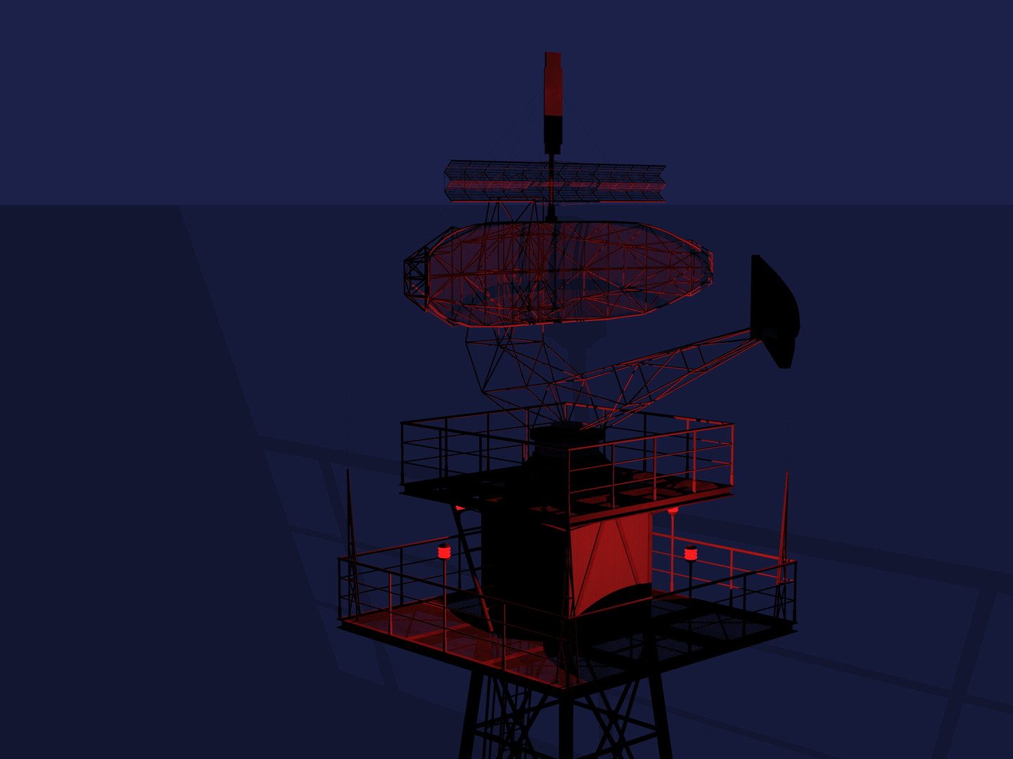 Airport radar tower model - TurboSquid 1469985