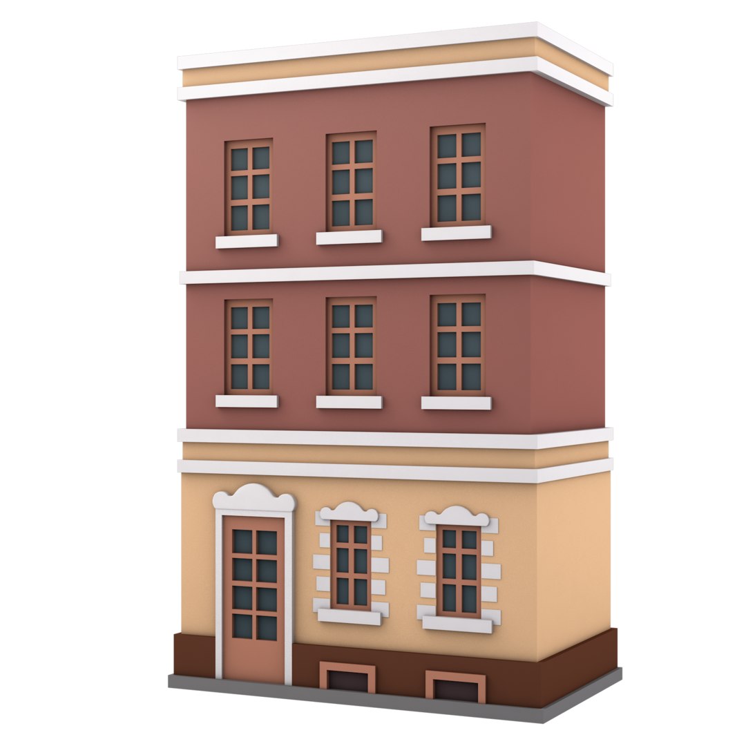 Cartoon building 3D - TurboSquid 1470102