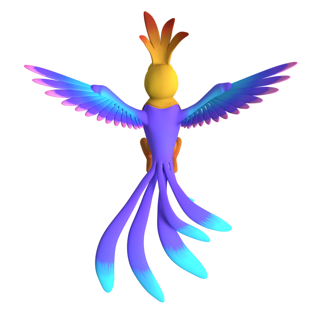 3D cartoon parrot bird model - TurboSquid 1470099