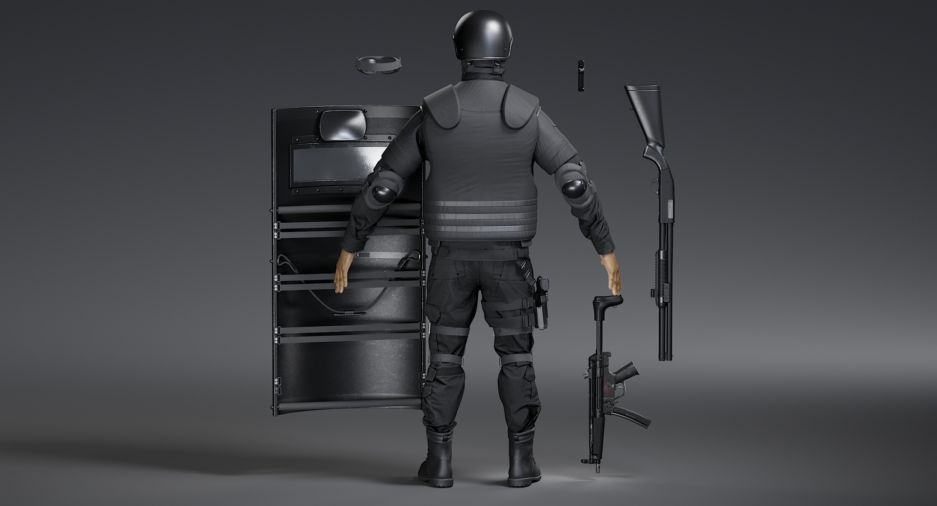 3D uniform swat equipment model - TurboSquid 1470295