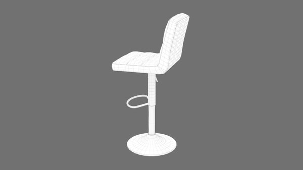 3D model modern leather stool - TurboSquid 1470341