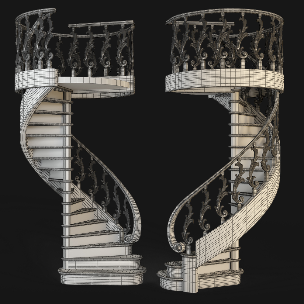 3D step stair staircase model - TurboSquid 1470446