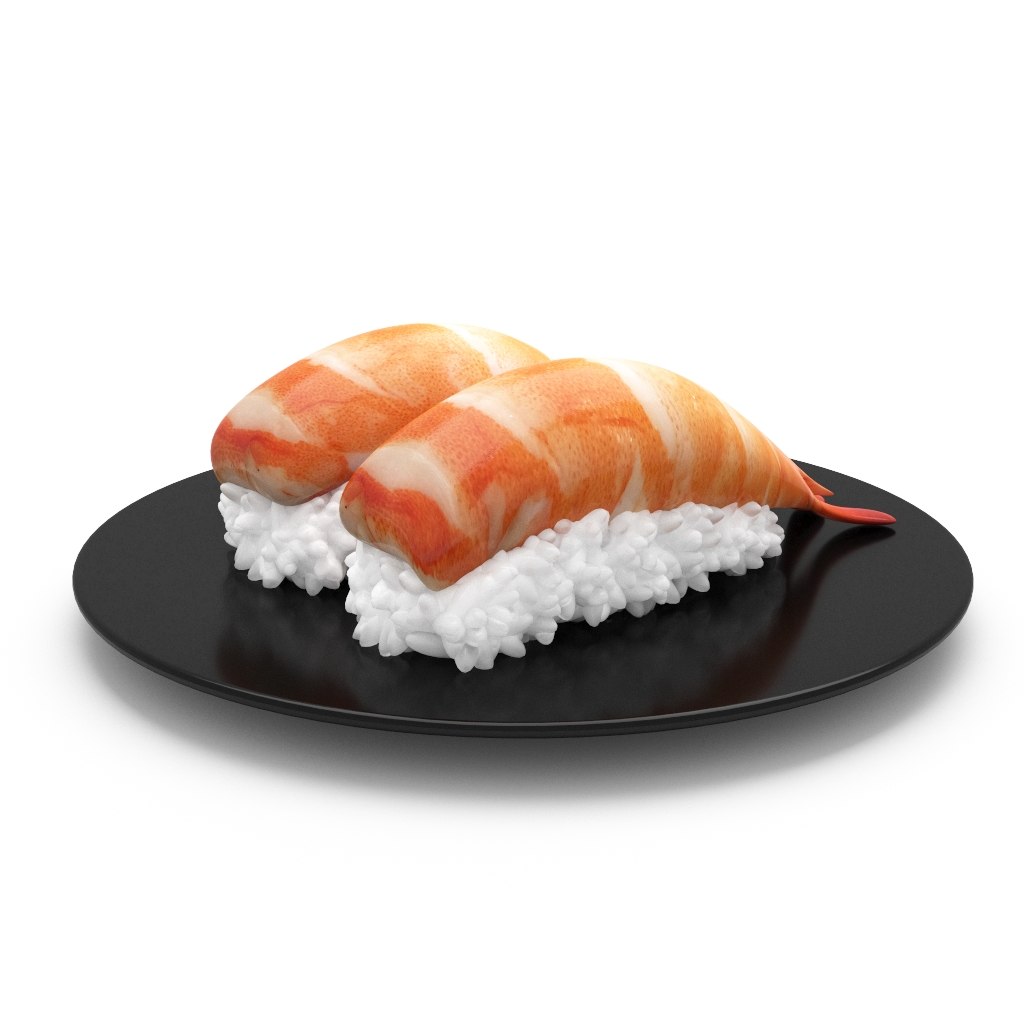 Prawn sushi roll japanese 3D model - TurboSquid 1470507