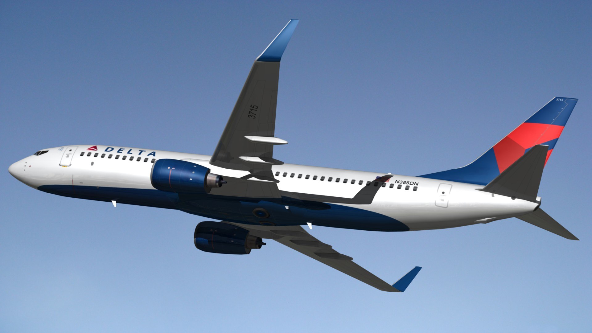 Boeing delta airlines 3D - TurboSquid 1470688