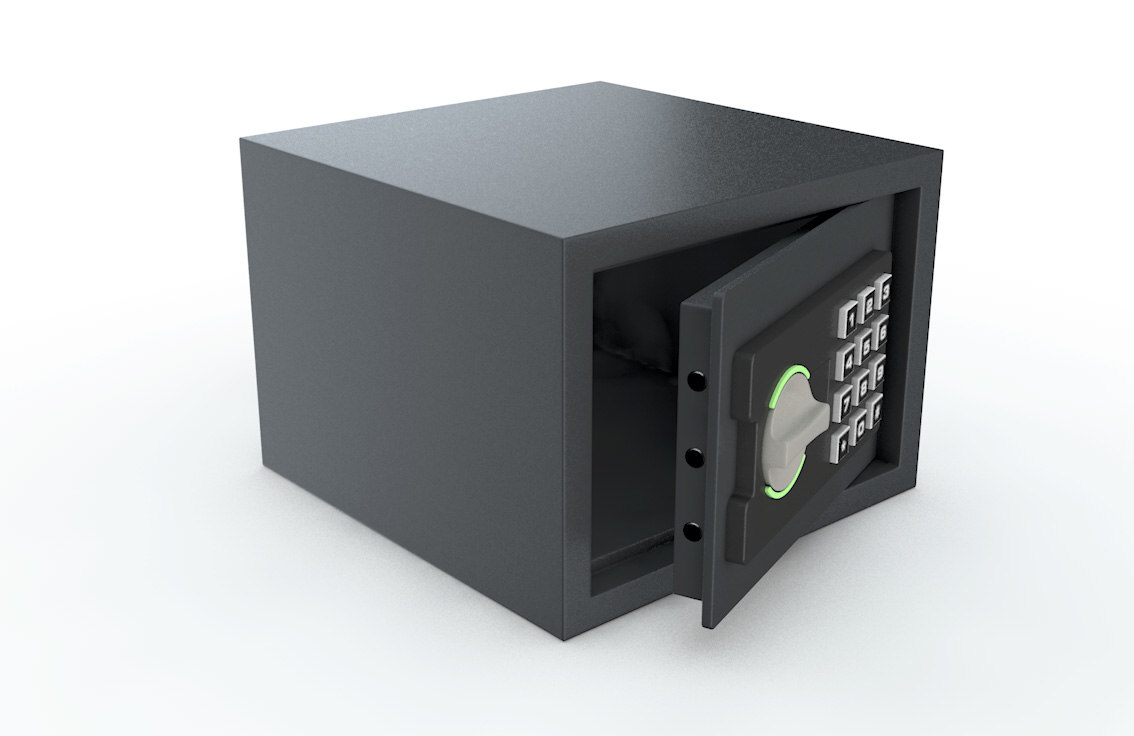 Wall safe 3D model - TurboSquid 1470882