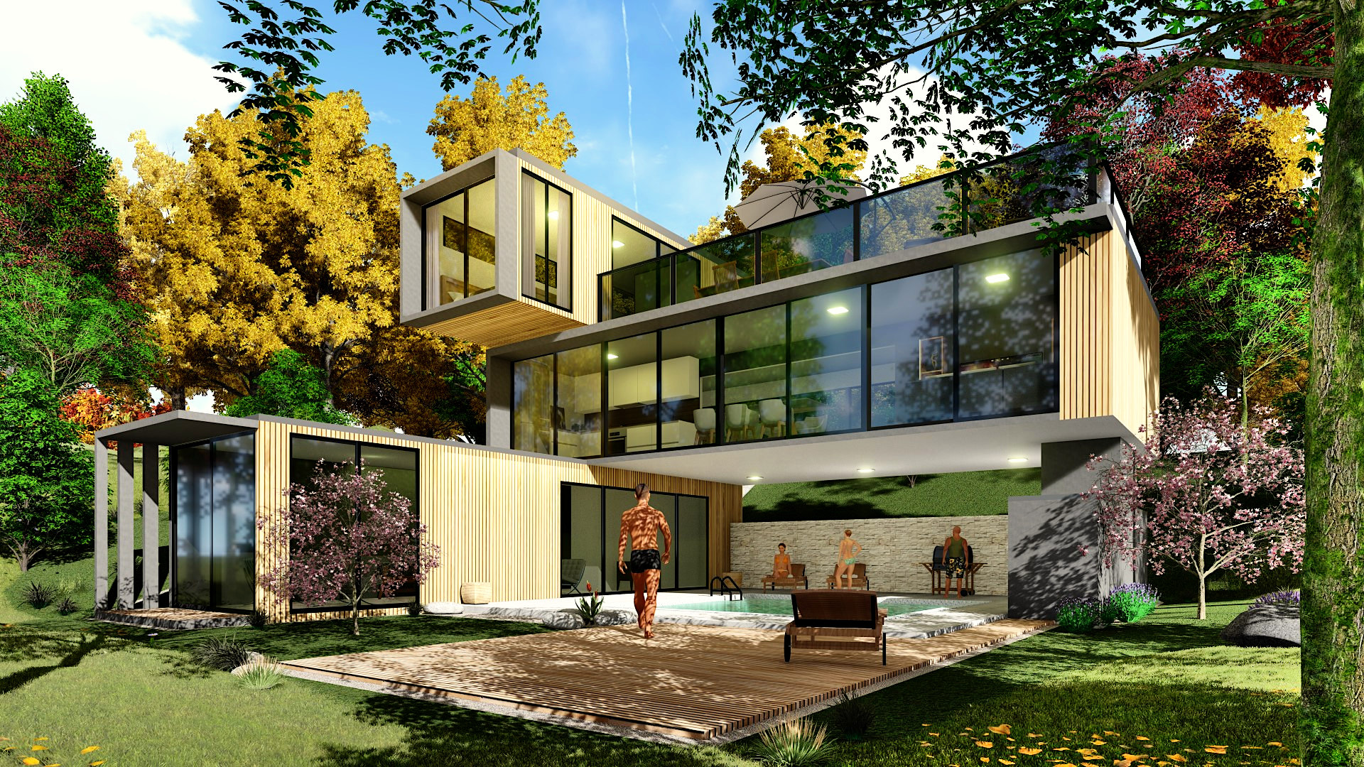 Modular container home 3D model - TurboSquid 1471161