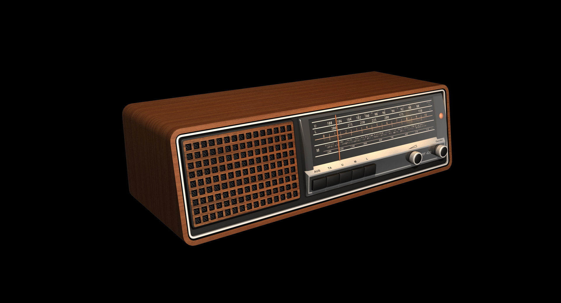 Classic radio 1970s 3D - TurboSquid 1471237