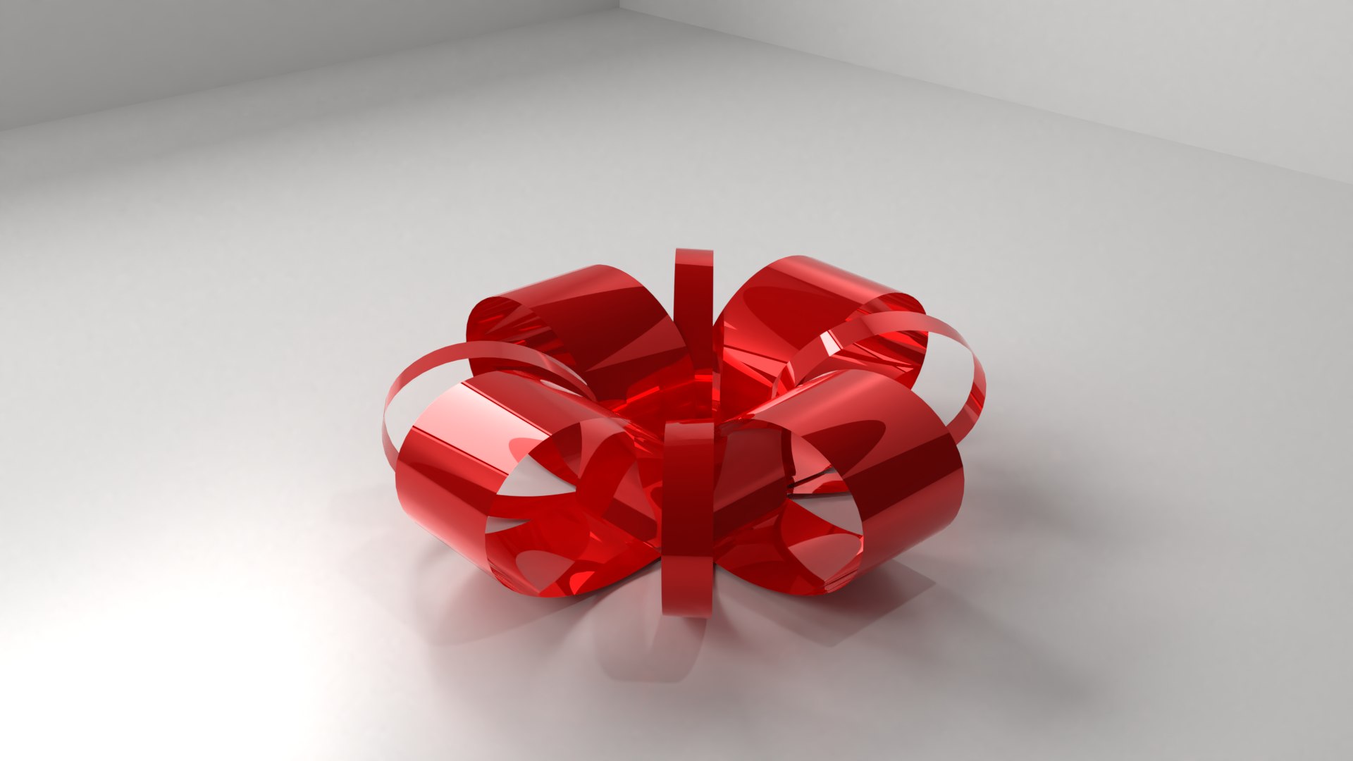 Red ribbon 1 3D model - TurboSquid 1471308