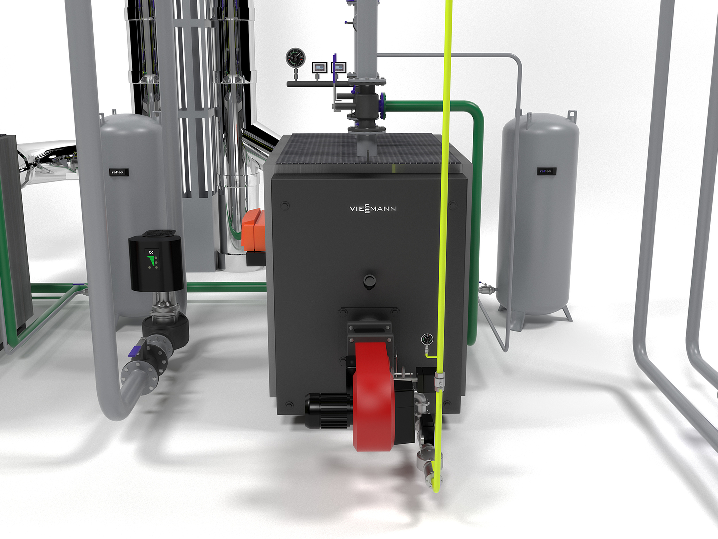 3D viessmann vitoplex boilers model - TurboSquid 1471573