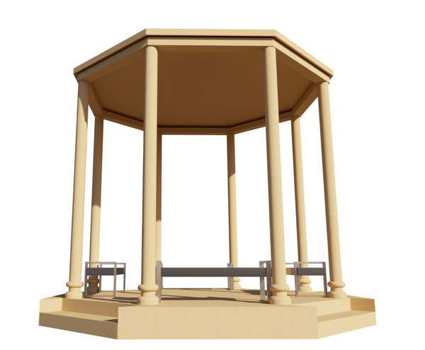 modelo 3d Kiosko - TurboSquid 1471676