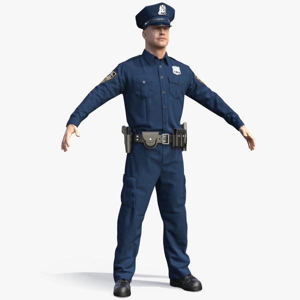 3d police hat model